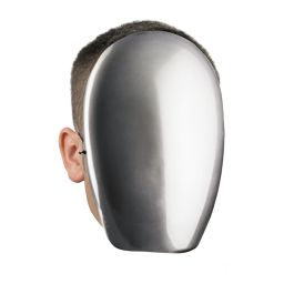 No Face Chrome Mask - Disguise
